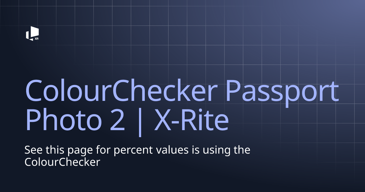 ColourChecker Passport Photo 2 | X-Rite | Marso Alpha | M-XR Docs