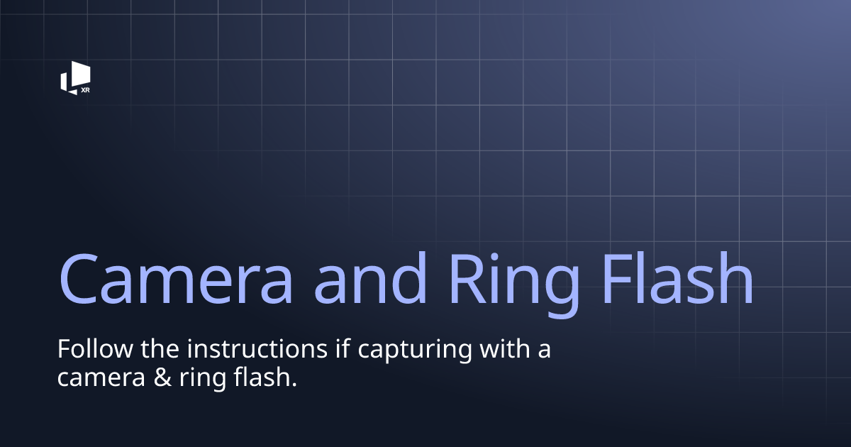 Camera and Ring Flash | Marso Measure | M-XR Docs